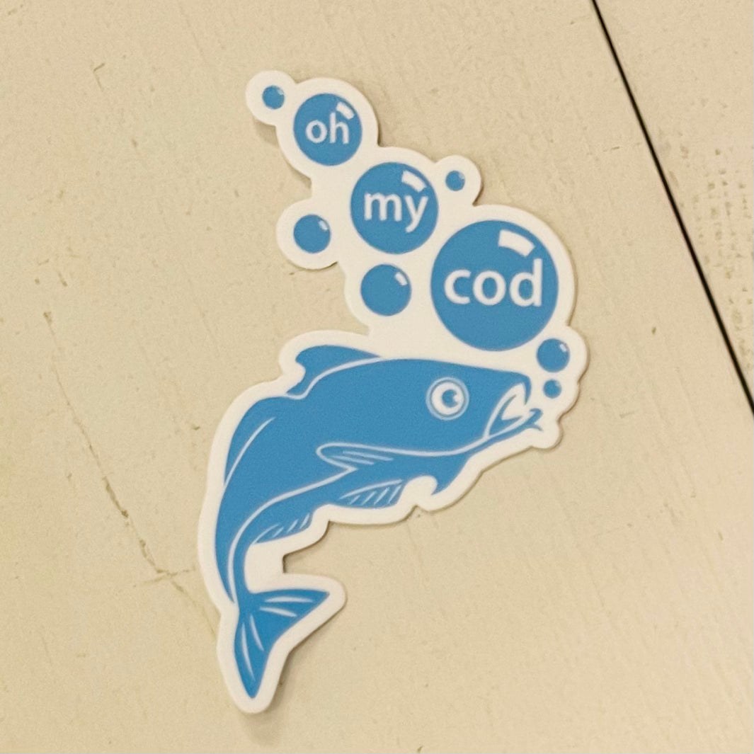 Oh My Cod Die Cut Sticker